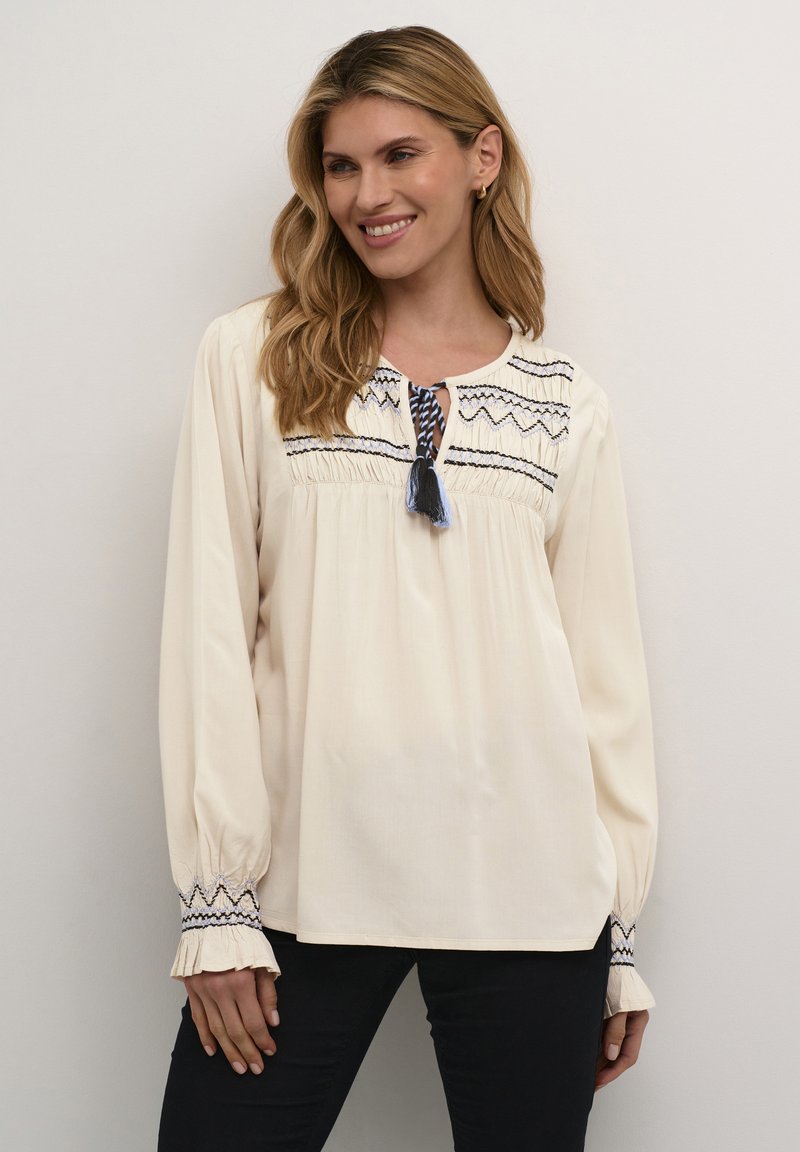 Cream Blouse - ancient scroll/beige - Zalando