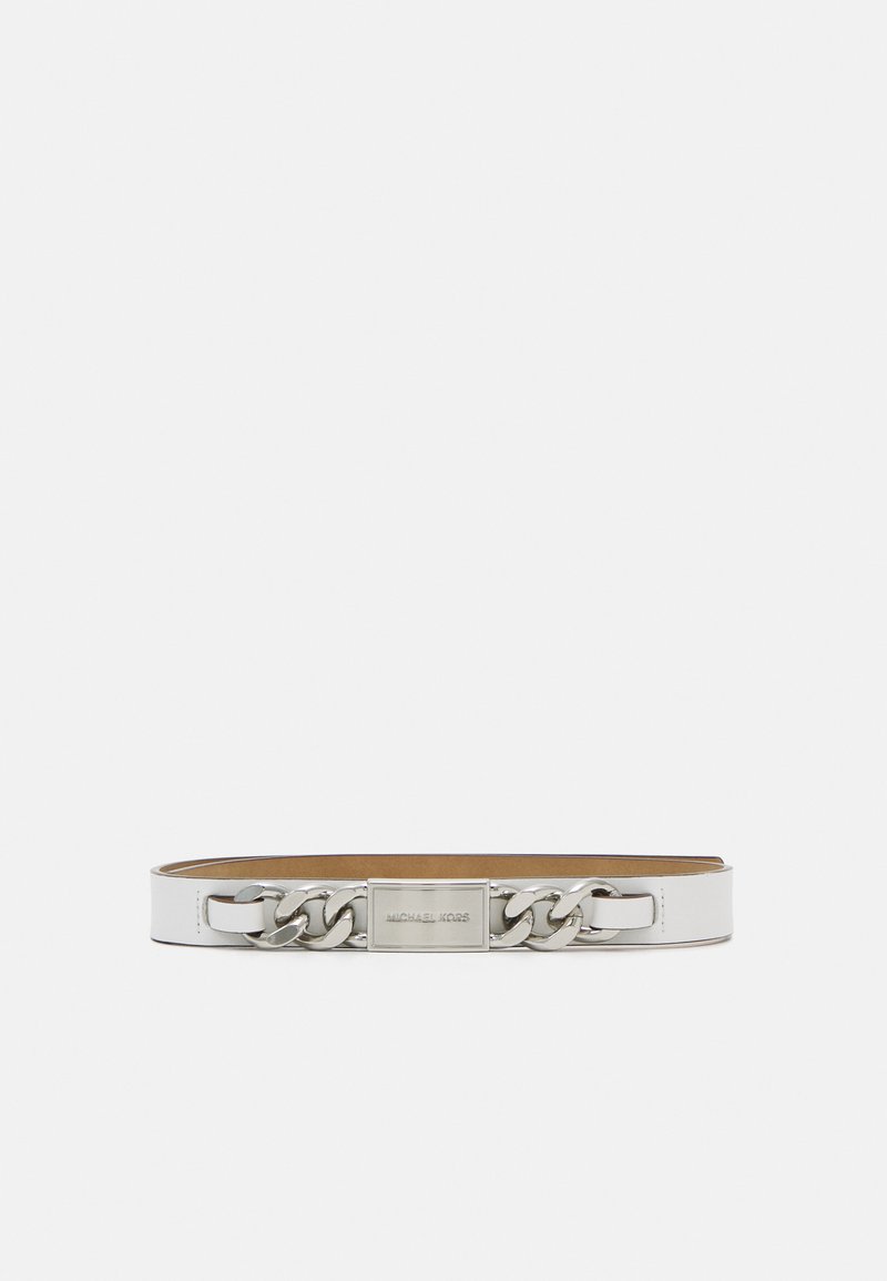 MICHAEL Michael Kors WAIST BELT WITH CHAIN DETAIL - Belt - optic white ...