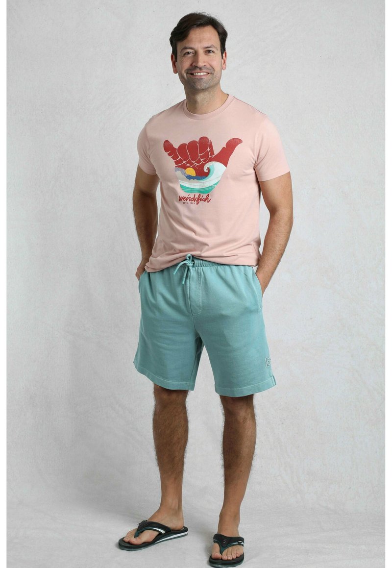 Weird Fish HAMILTON SUNWASHED - Tracksuit bottoms - mineral blue/blue ...