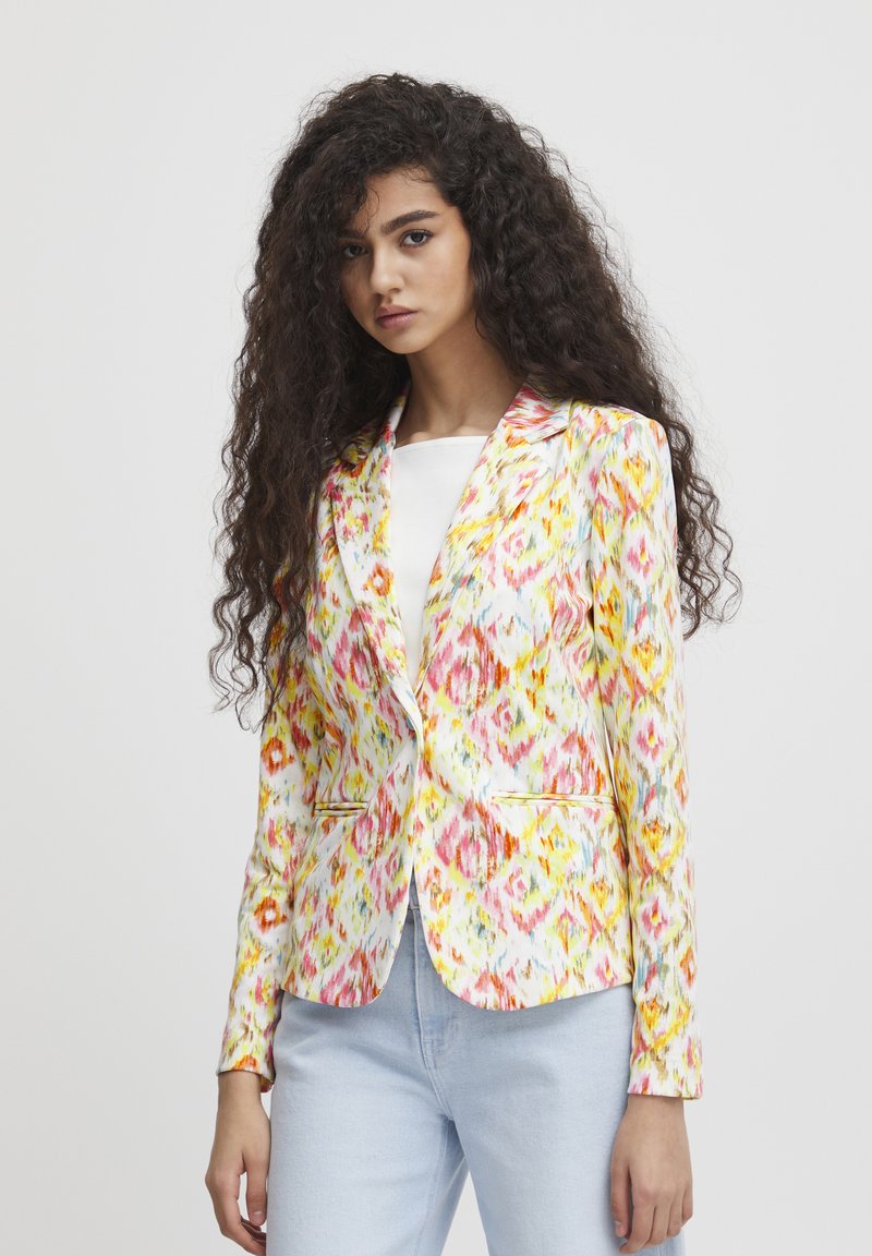 ICHI IHKATE PRINT - Blazer - multi colour aop/orangemeleret - Zalando.dk