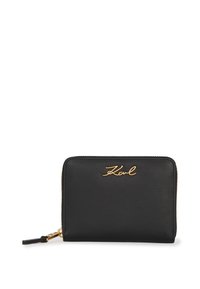 KARL LAGERFELD WALLET MEDIUM SIGNATURE ZIP-AROUND - Wallet - black gold ...