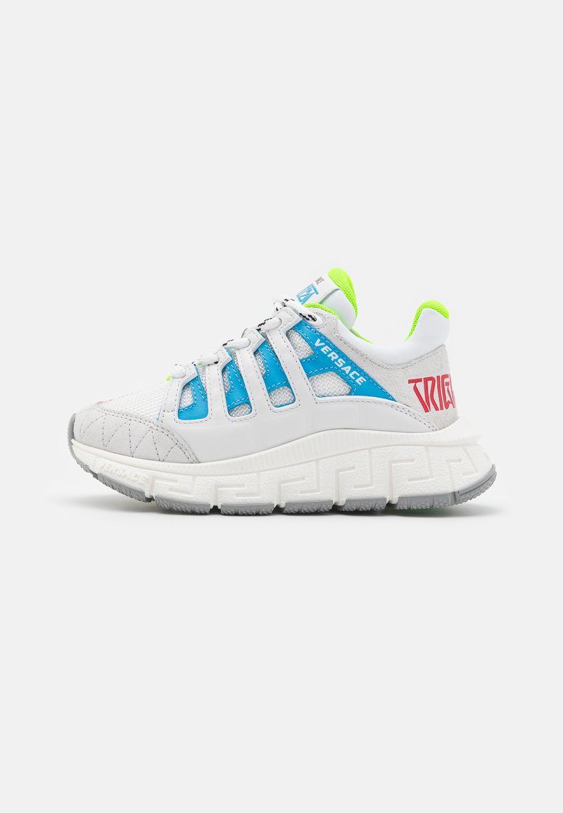 Versace TRIGRECA UNISEX - Trainers - white/blue/fluo green/white ...