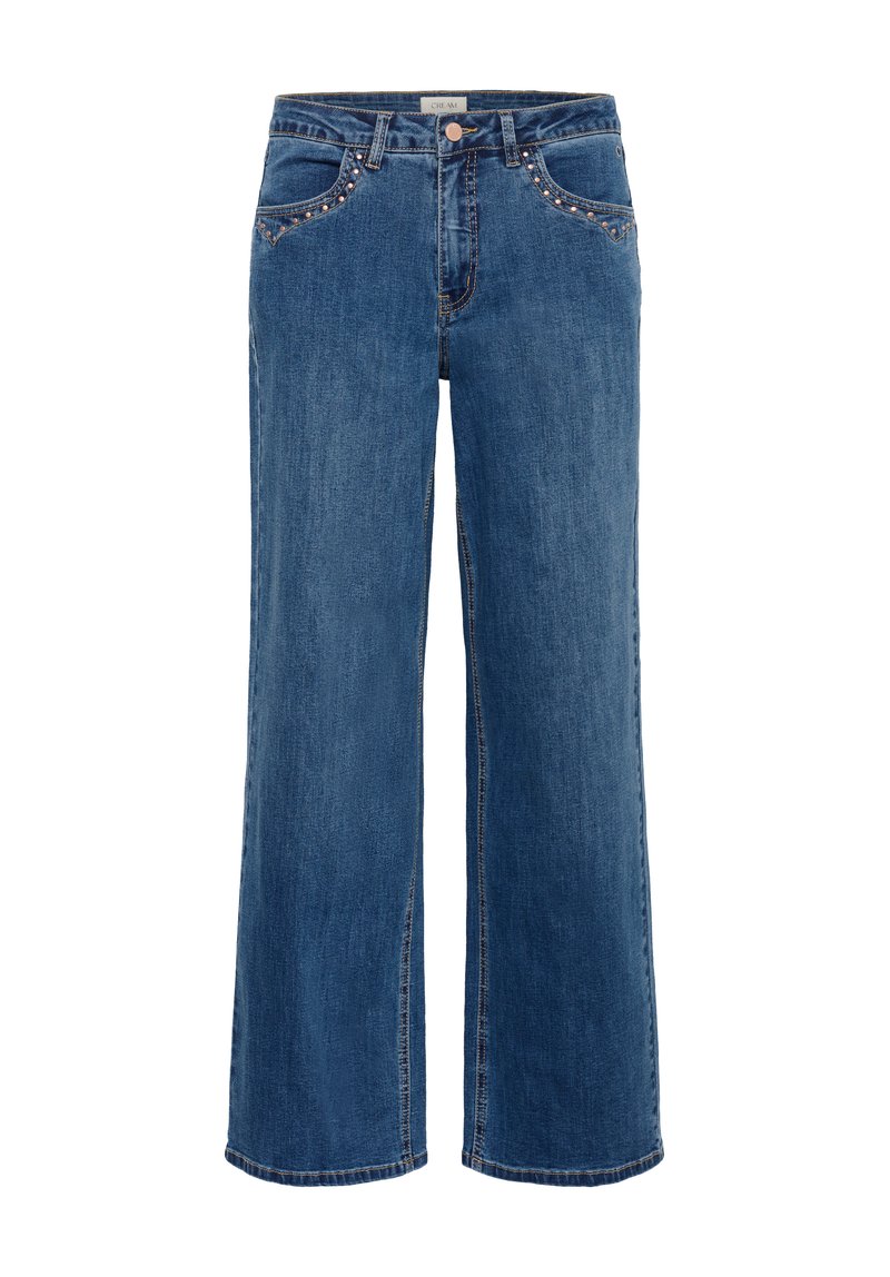 Cream CRJOANI - AUDREY FIT - Wide leg - seattle mid blue denim ...