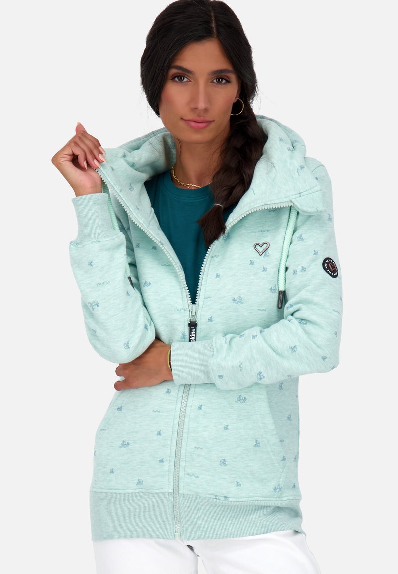 alife & kickin YASMINAK B HOODED - Sweat zippé - ice mint melange/bleu ...