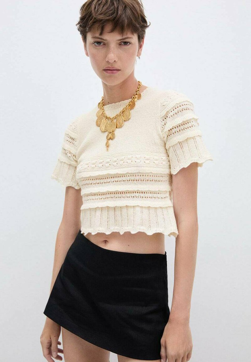 Mango Print T-shirt - off-white - Zalando.ie