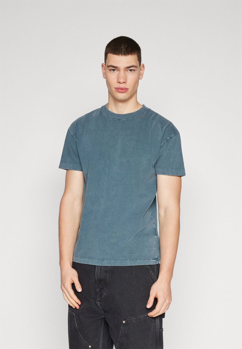 Abercrombie & Fitch ESSENTIAL TEE - T-shirts basic - DARK SLATE/mørkegrå - Zalando.dk