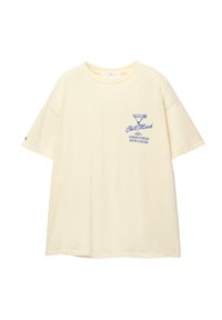 PULL&BEAR COCKTAIL GRAPHIC - T-shirts print - light yellow/lysegul - Zalando.dk