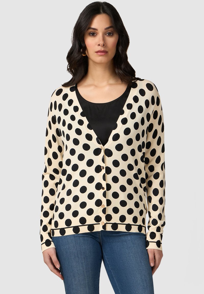 Oltre STAMPA A POIS - Cardigan - bianco/beige - Zalando.it