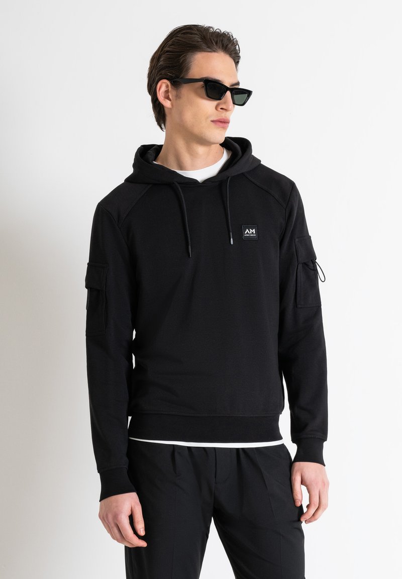 Antony Morato REGULAR FIT - Jersey con capucha - black/negro - Zalando.es