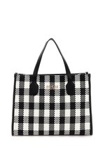 Guess A MANO SILVANA VICHY - Handtas - nero multi/zwart - Zalando.nl
