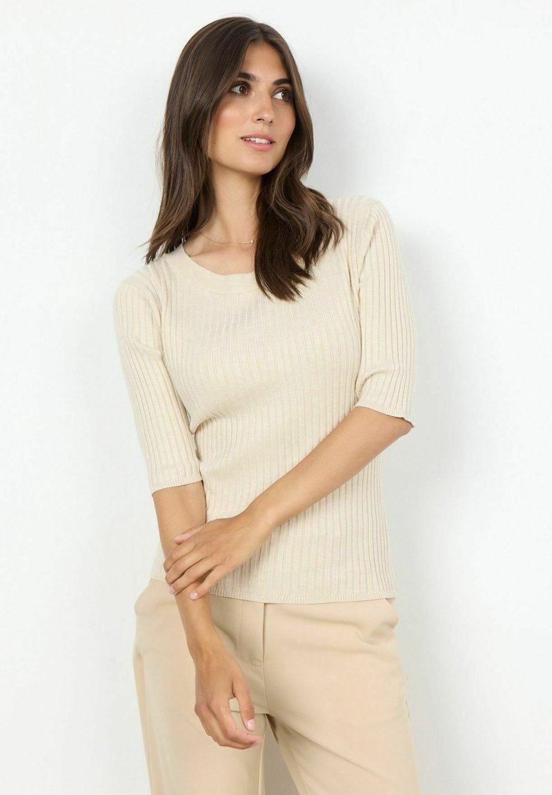 Soyaconcept DOLLIE - Pulover - cream melange/bej - Zalando.ro