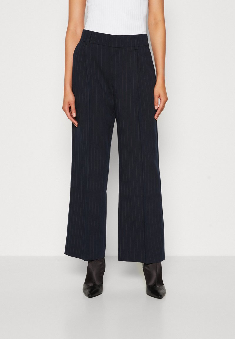Gina Tricot LOW WAIST TROUSERS - Bukser - navy/mørkeblå - Zalando.dk