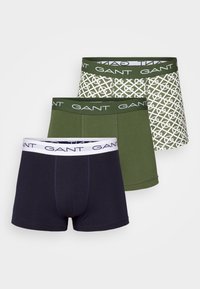 GANT PATTERN TRUNK 3 PACK - Panties - pine green/oliv - Zalando