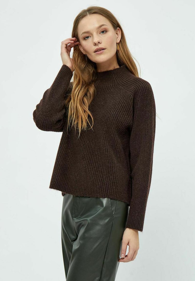 PEPPERCORN PAULA HIGH NECK - Pullover - 5075 chicory coffee/marron ...