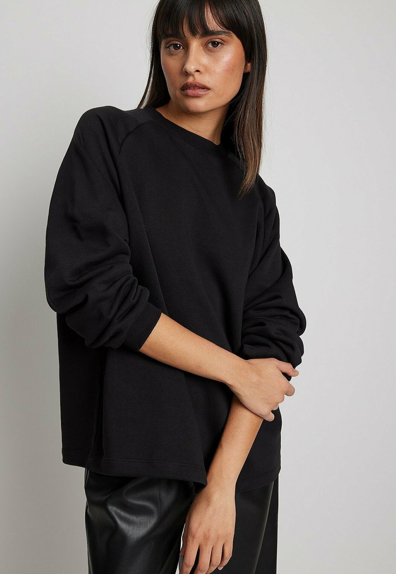 NA-KD BASIC - Sweatshirt - black/schwarz - Zalando.de