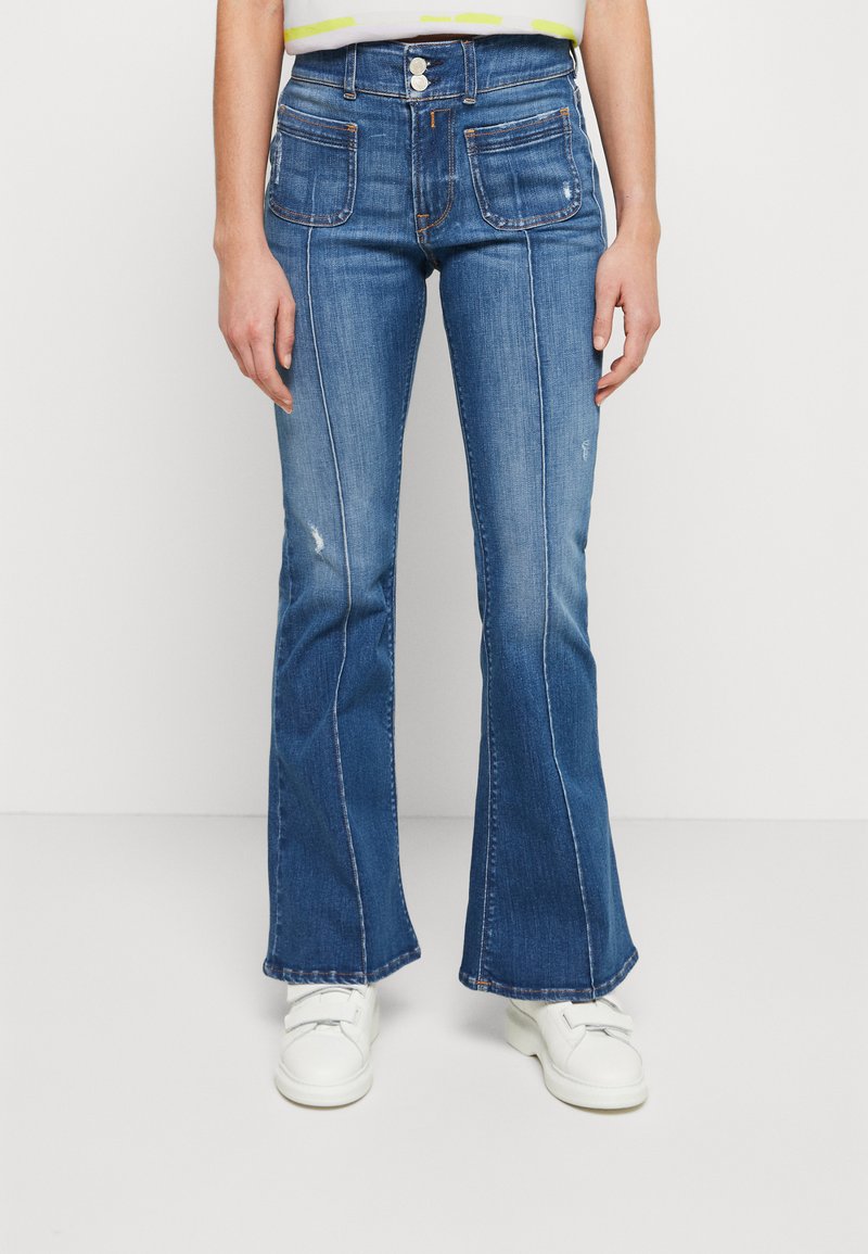Replay PANTS - Flared Jeans - medium blue/blue denim - Zalando.ch