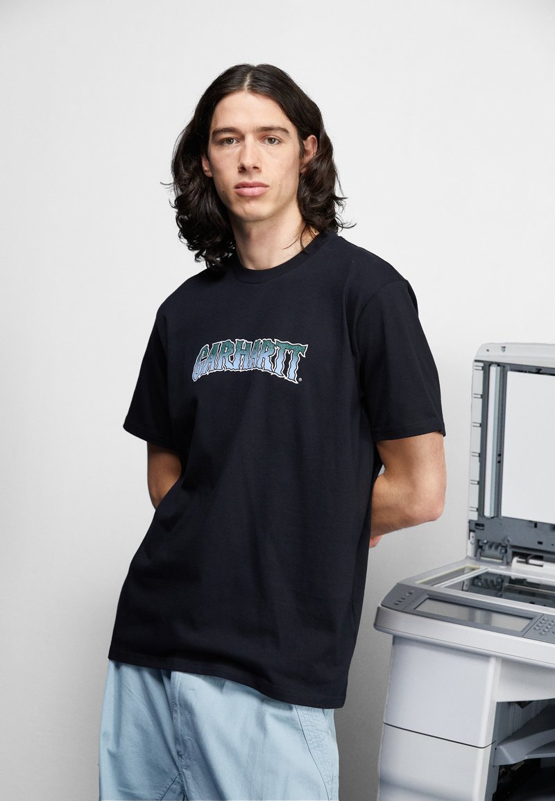 Carhartt WIP SLOW SCRIPT - Print T-shirt - black - Zalando.co.uk