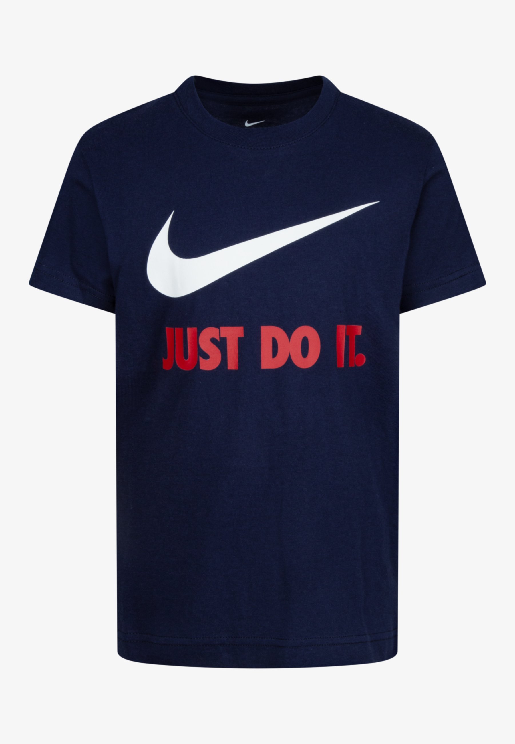 Nike Sportswear TEE - T-Shirt print - obsidian/university red ...