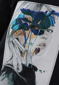 blue shadow CLARISA - Long sleeved top - black - Zalando