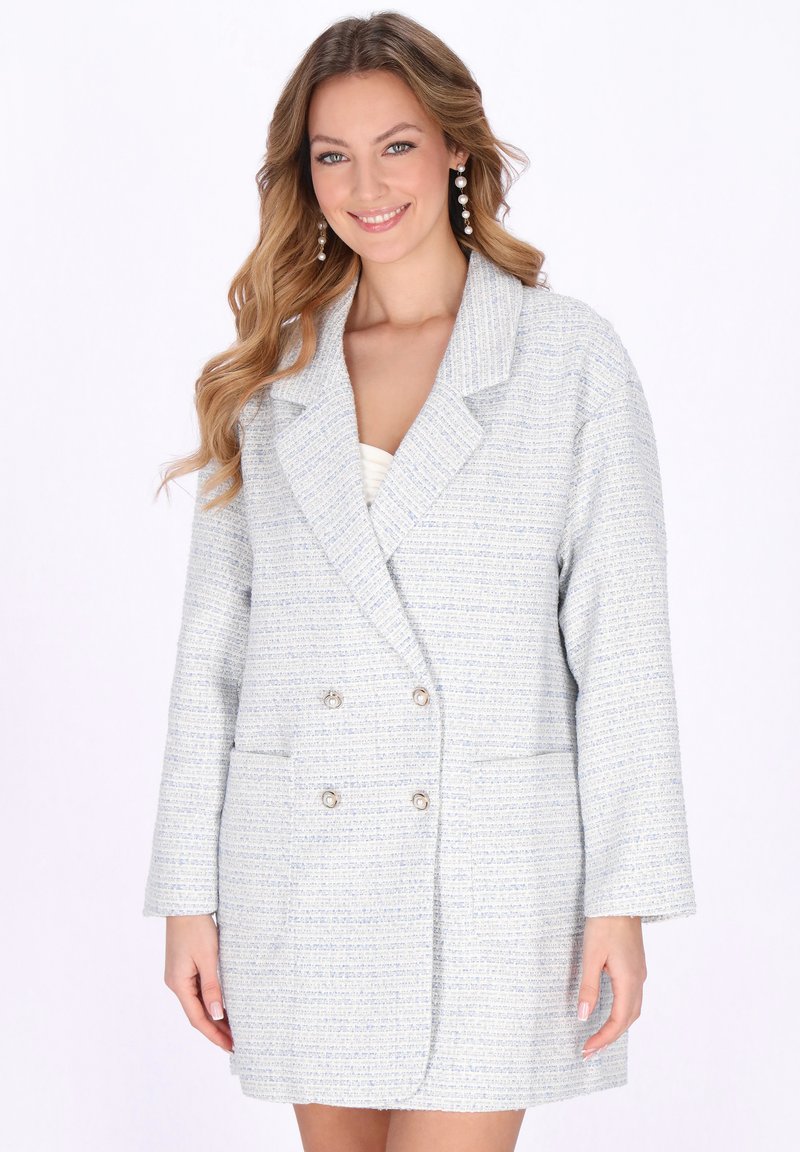 faina Short coat - light blue/gold/light blue - Zalando