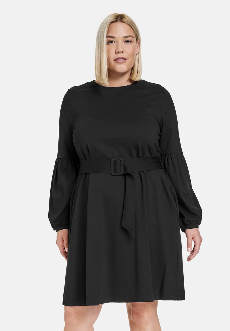 Samoon MIT BALLONÄRMELN - Day dress - black - Zalando