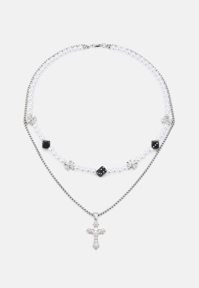 Uncommon Souls MULTIROW CROSS AND DICE NECKLACE UNISEX Kaulakoru Uncommon Souls MULTIROW CROSS AND DICE NECKLACE UNISEX Kaulakoru