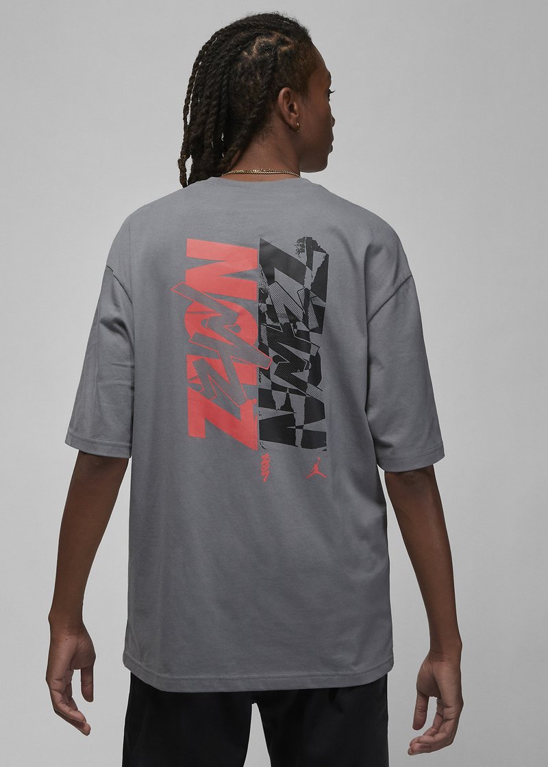 Jordan ZION SCHOOL - Print T-shirt - smoke grey/grey - Zalando