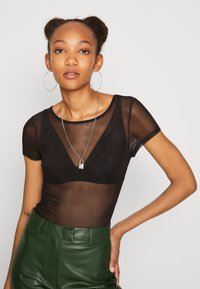 Monki Print T-shirt - black - Zalando.co.uk