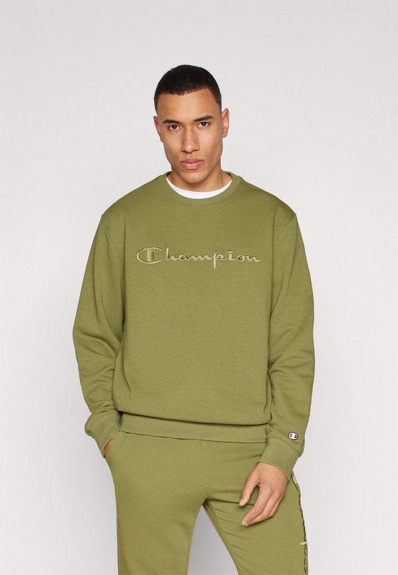 Champion ICONS COZY FIT SCRIPT - Sweatshirt - oliv/grön - Zalando.se