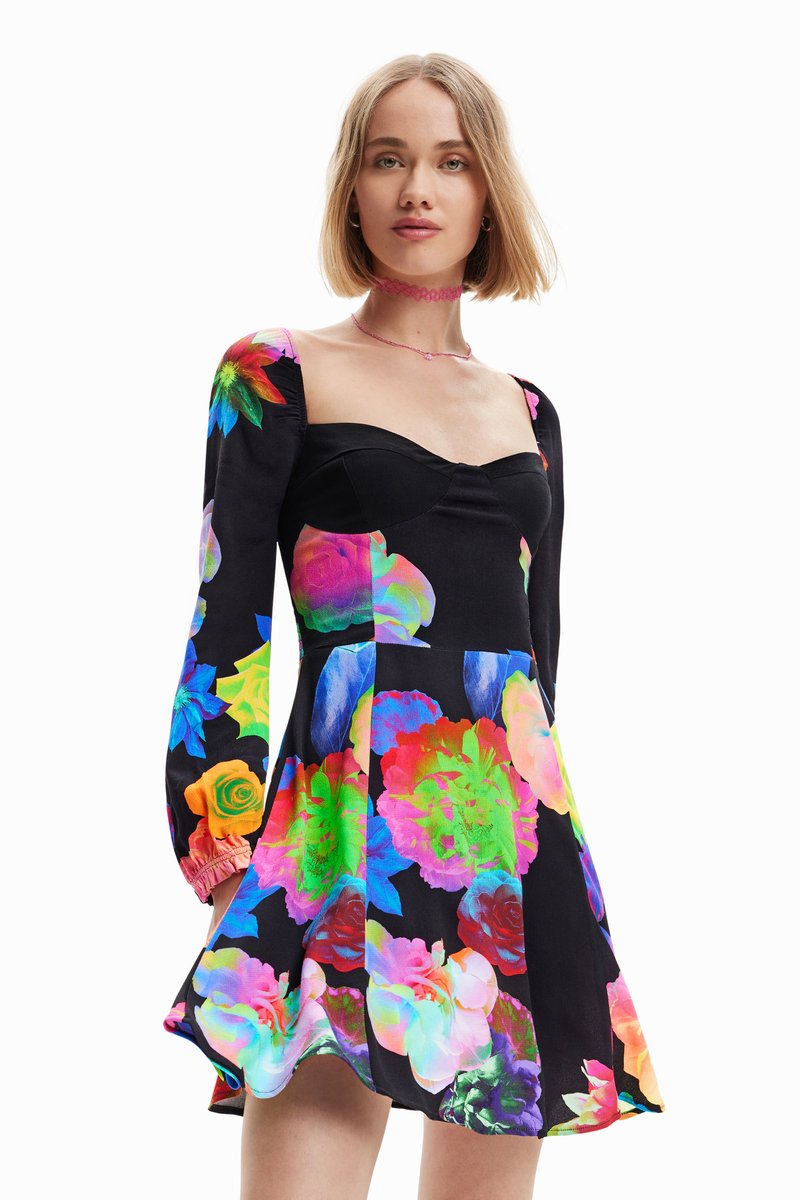 Desigual VEST ROSE - Jurk - black/zwart - Zalando.be