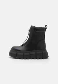 Buffalo AVA FRONT ZIP BOOT - Stivaletti con plateau - black/nero ...