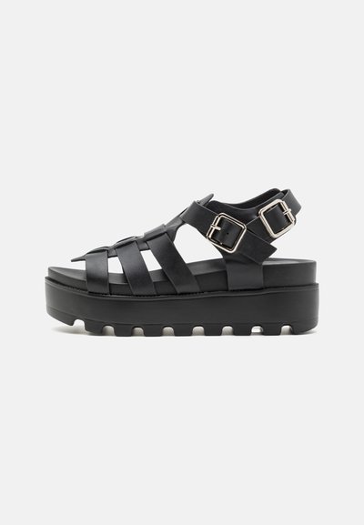 Next CHUNKY REGULAR WIDE FIT - Keilsandalette - black/schwarz - Zalando.ch