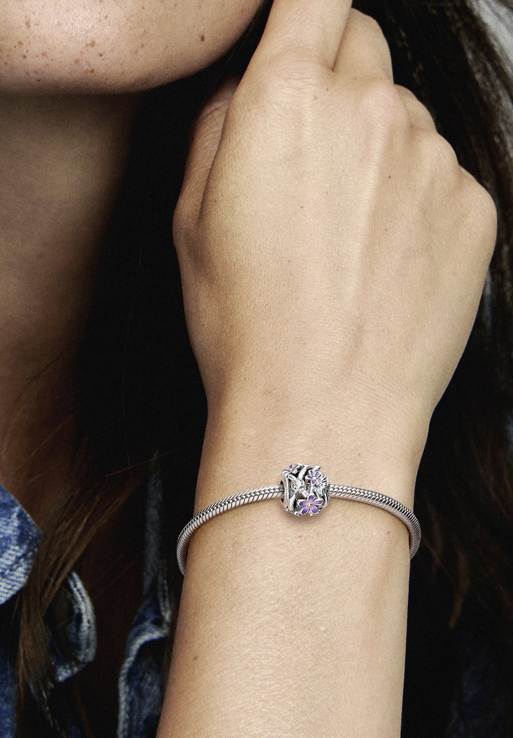 Pandora OPENWORK DAISY Charm sterling silver silver coloured Zalando