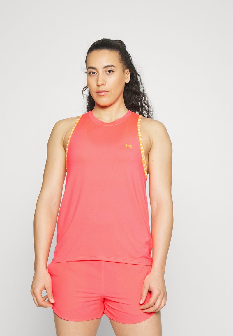 Under Armour KNOCKOUT NOVELTY TANK - Top - pink shock/white /orange ...