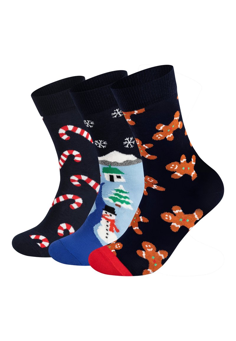 Happy Socks CHRISTMAS GINGERBREAD MAN SNOWLAND CANDYCANE 3 PACK ...