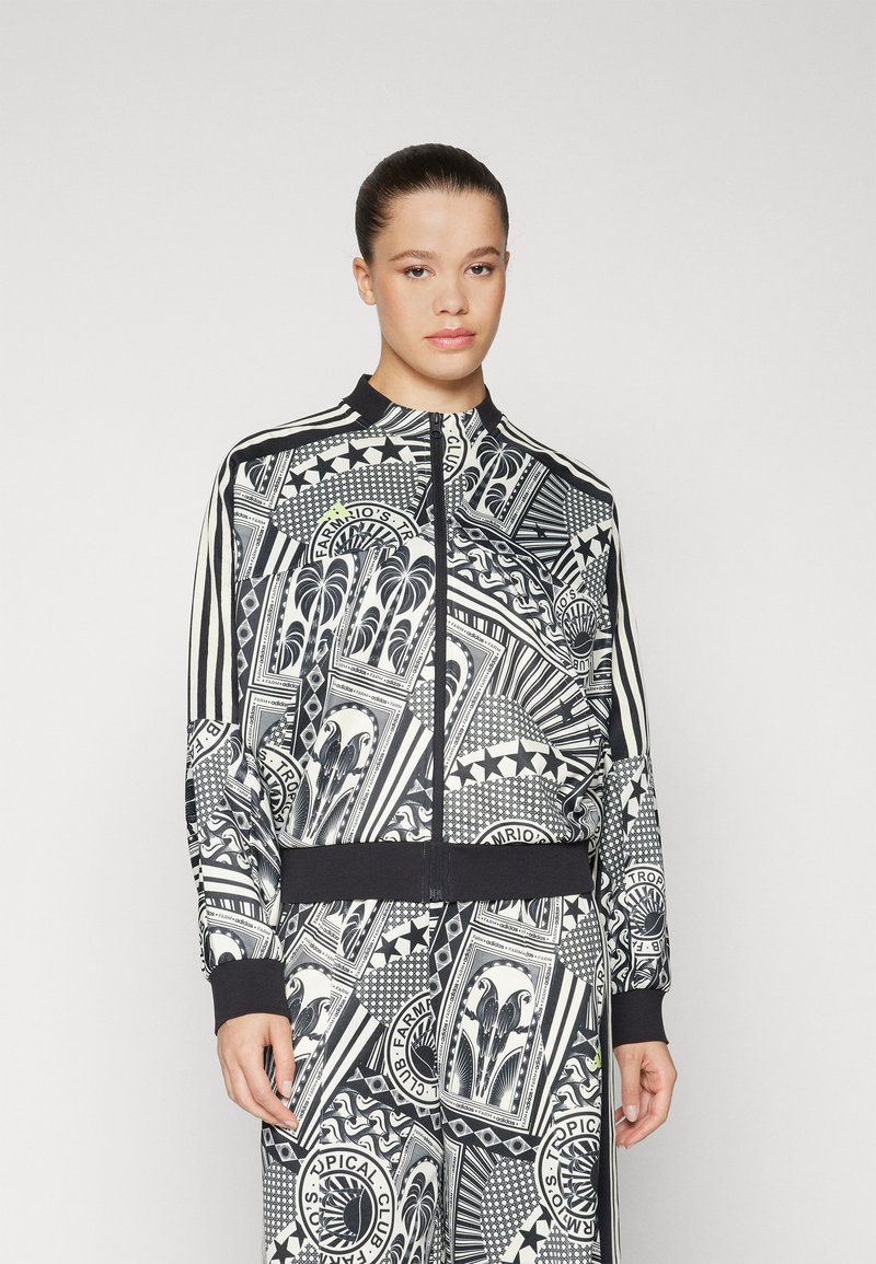 adidas Sportswear FARM TIRO - Sweatjacke - cream white/black/offwhite ...