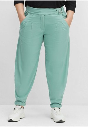 Sheego SHEEGO HOSE - Stoffhose - tiefgrün/dunkelgrün - Zalando.de