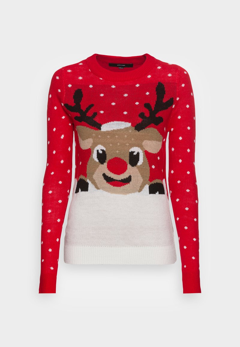 Vero Moda VMICELAND XMAS - Strickpullover - chinese red/rot - Zalando.ch