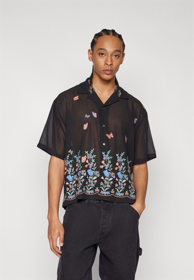 Abercrombie & Fitch PRIDE SHEER CROPPED - Shirt - black - Zalando.ie