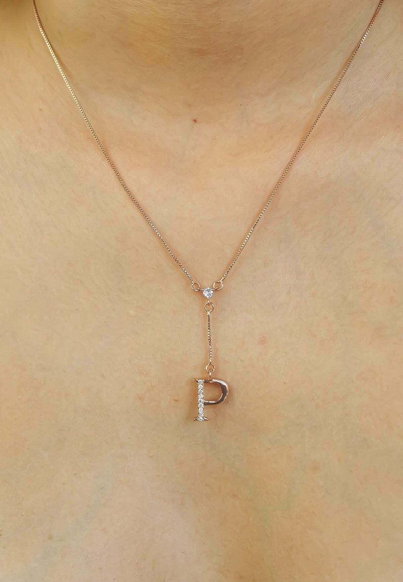 Bombay Sunset INITIAL ALPHABET LETTER P - Necklace - rose gold/rose ...