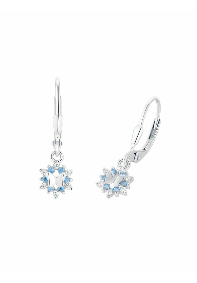 Kalt stellen Zugriff Rakete schmetterling ohrringe blau ...