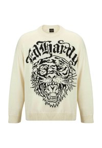 Ed Hardy TIGER ROAR - Jumper - off white black/off-white - Zalando.ie