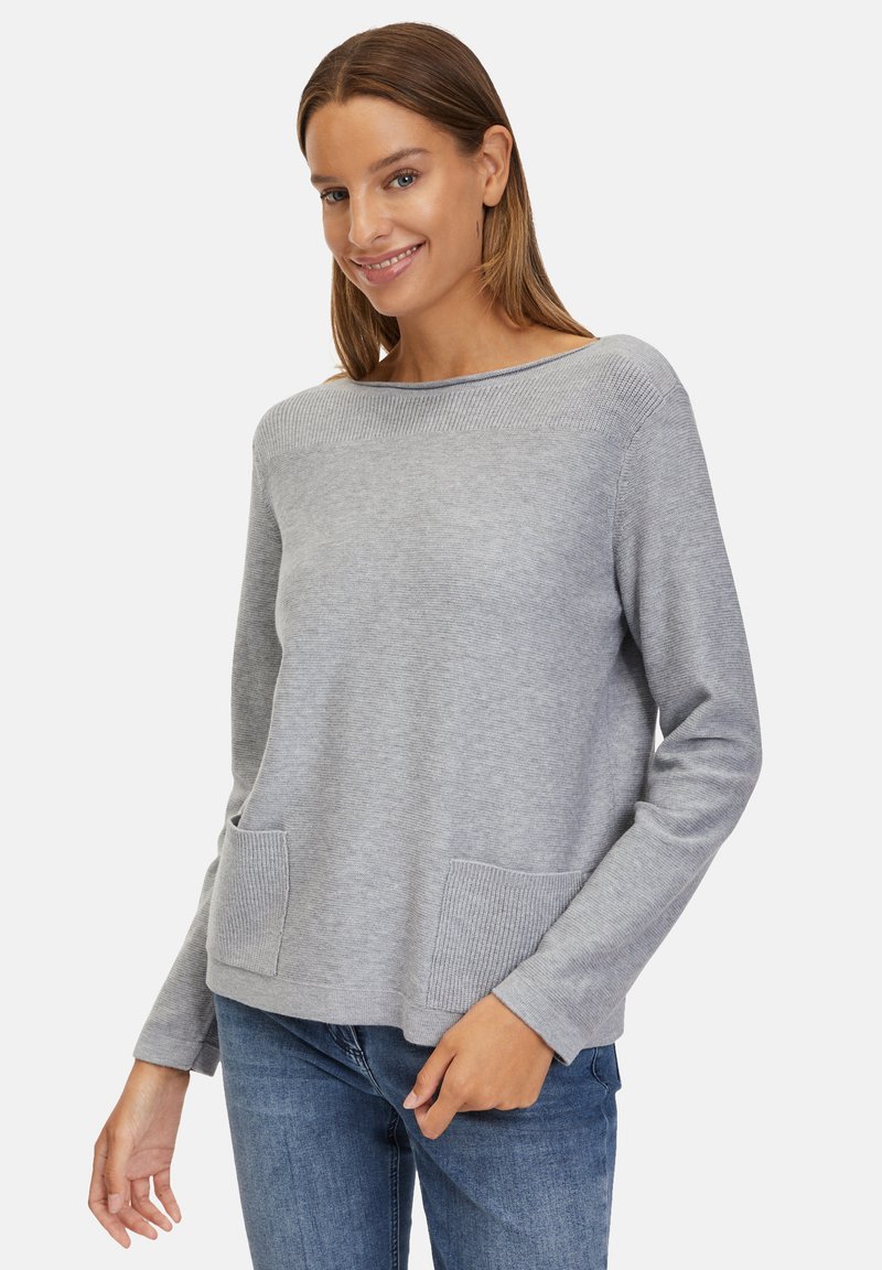 Betty Barclay MIT DETAILS - Strickpullover - grey melange/grau - Zalando.de