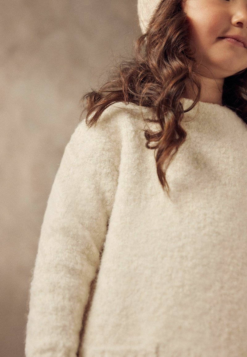 Next BOUCLÉ - Strickkleid - ecru cream marl/beige - Zalando.at
