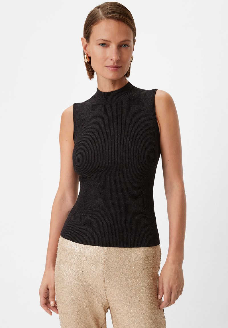 comma MIT GLITZER - Top - schwarz - Zalando.de