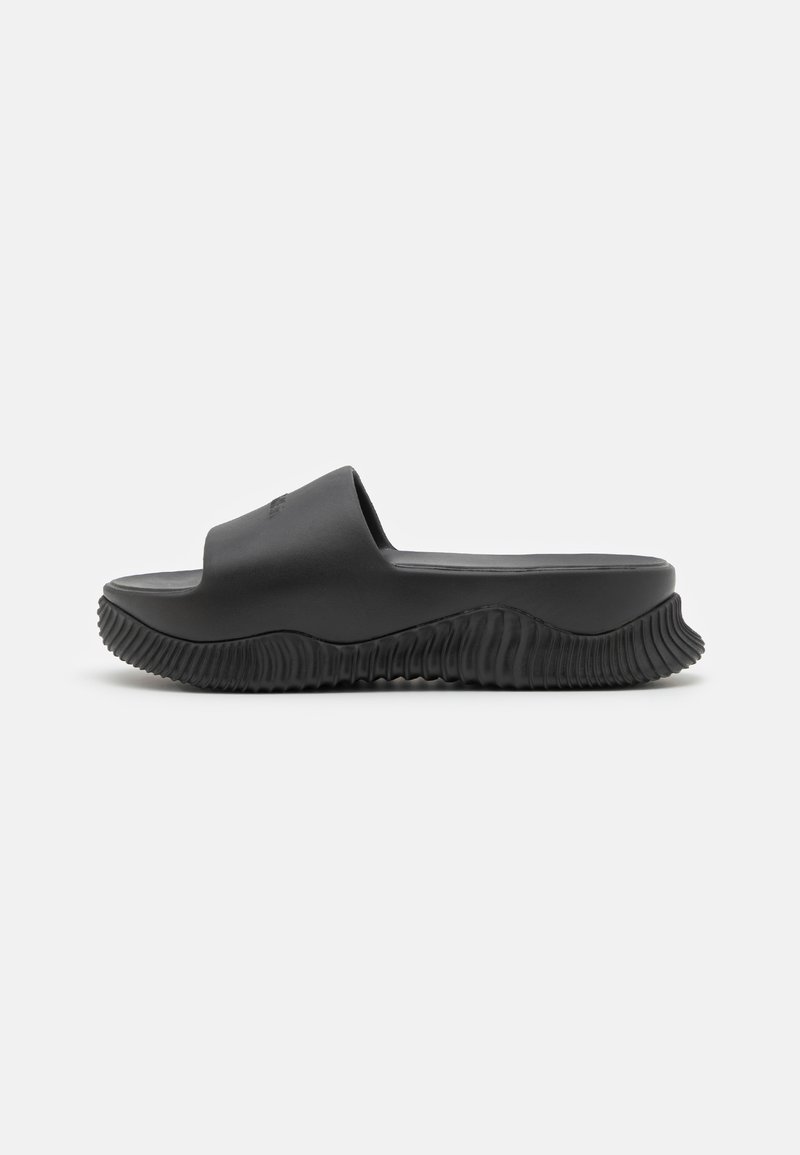 Calvin Klein TEXTURE HYBRID SLIDE - Slip-ins - black/svart - Zalando.se