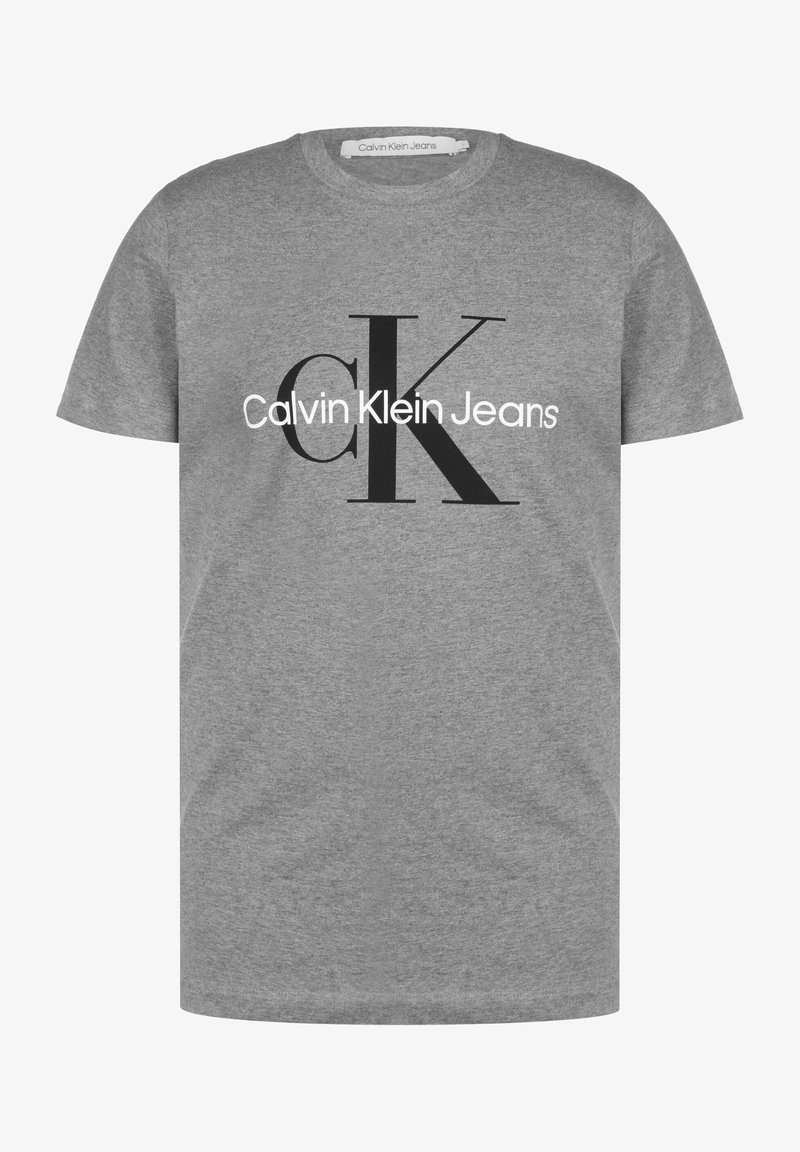Calvin Klein Jeans Core Monogram T Shirts Print Grey Grå Zalando Dk