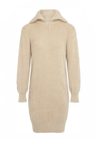 Morgan STRAIGHT ZIPPED ROLLNECK - Robe fourreau - beige - ZALANDO.BE