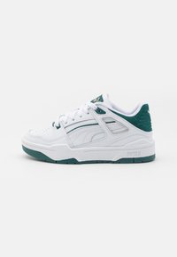 Puma SLIPSTREAM JR UNISEX - Trainers - white/varsity green/white ...