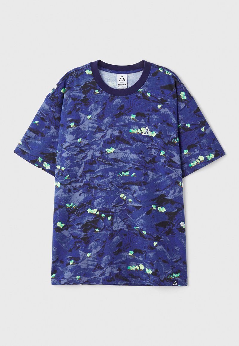 Nike ACG TEE LEAFCUTTER - Print T-shirt - midnight navy/dark blue ...